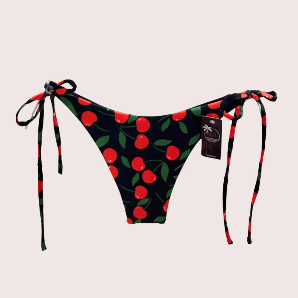 Bikini Bottom Ajustable Cherry Black